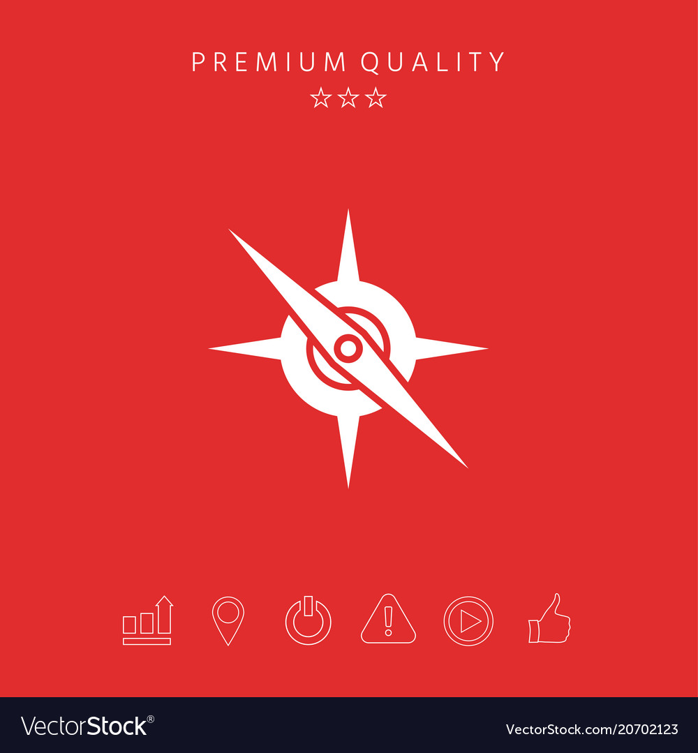 Compass symbol icon Royalty Free Vector Image - VectorStock