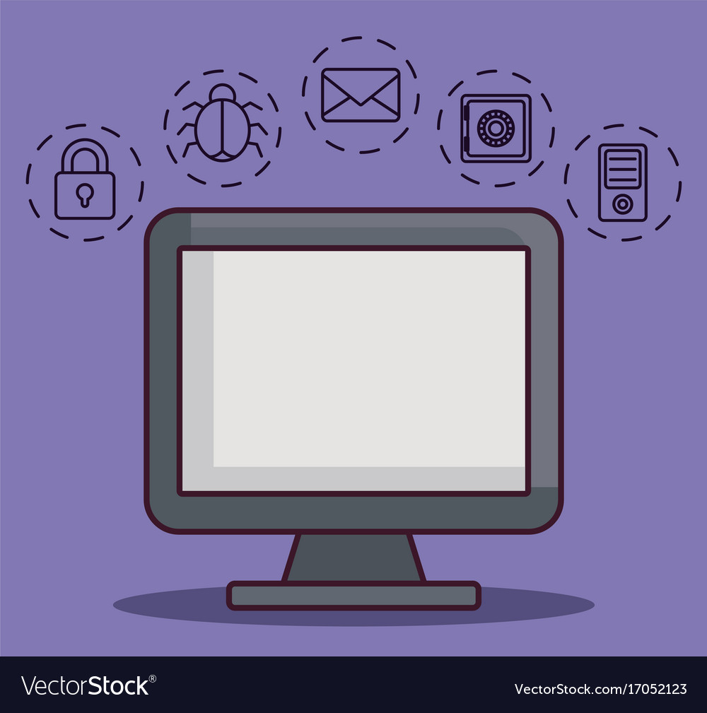 Cyber security design Royalty Free Vector Image