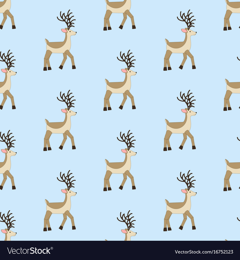 Deer seamless pattern Royalty Free Vector Image