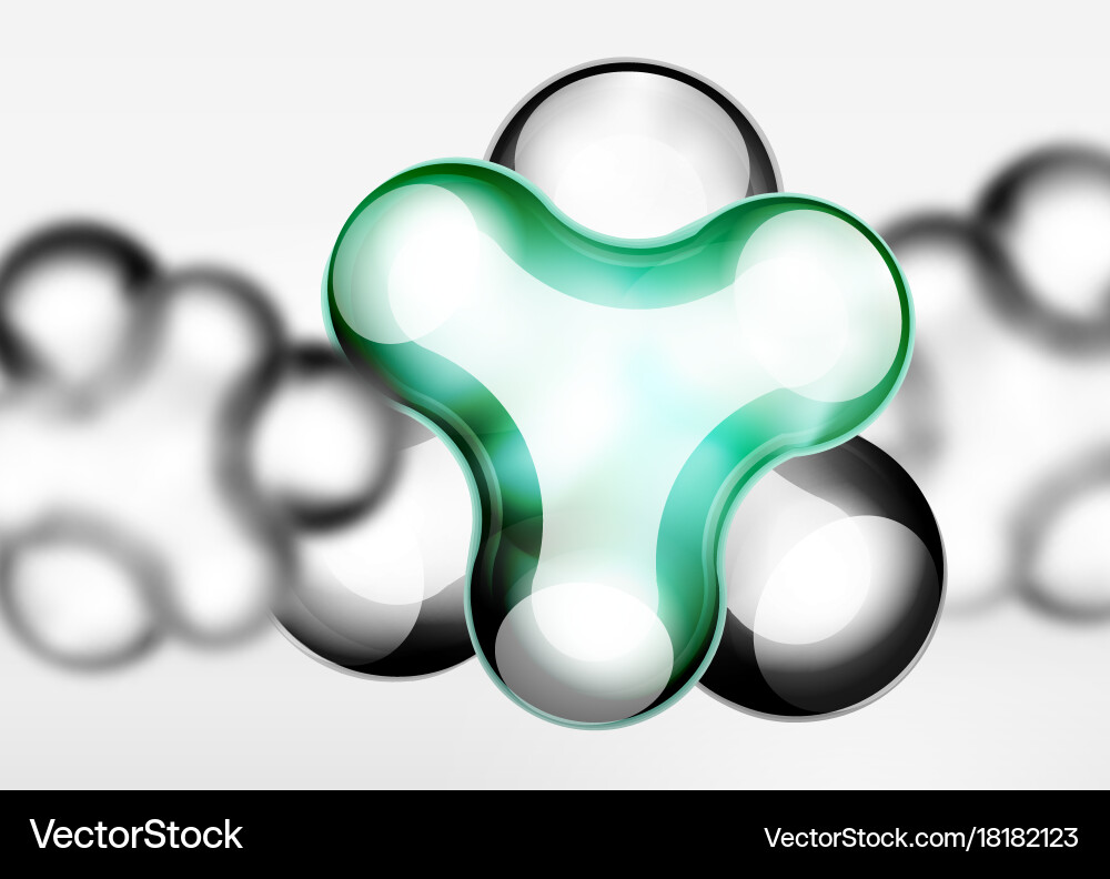 Digital techno bubble background template Vector Image