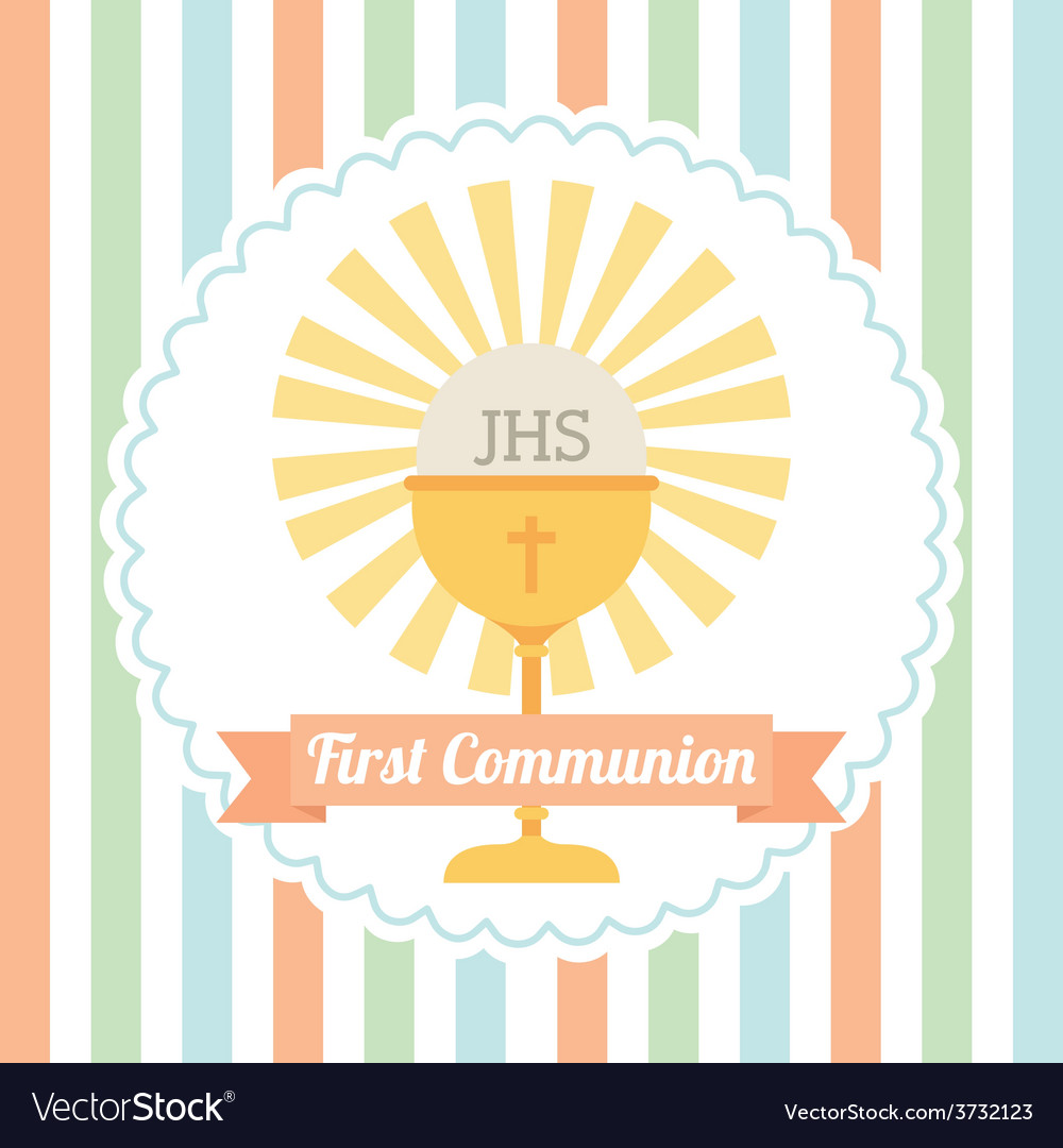 First communion Royalty Free Vector Image - VectorStock