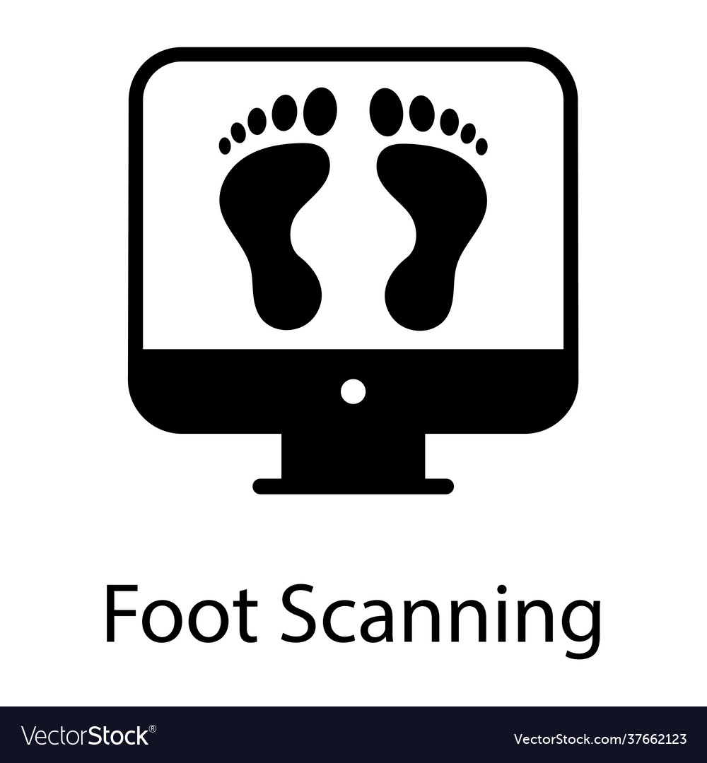 Foot scanning Royalty Free Vector Image - VectorStock