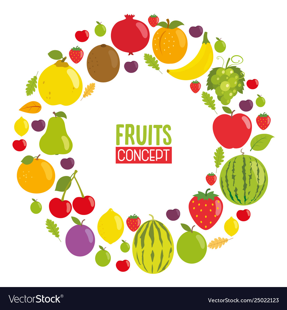 Fruits concept design Royalty Free Vector Image