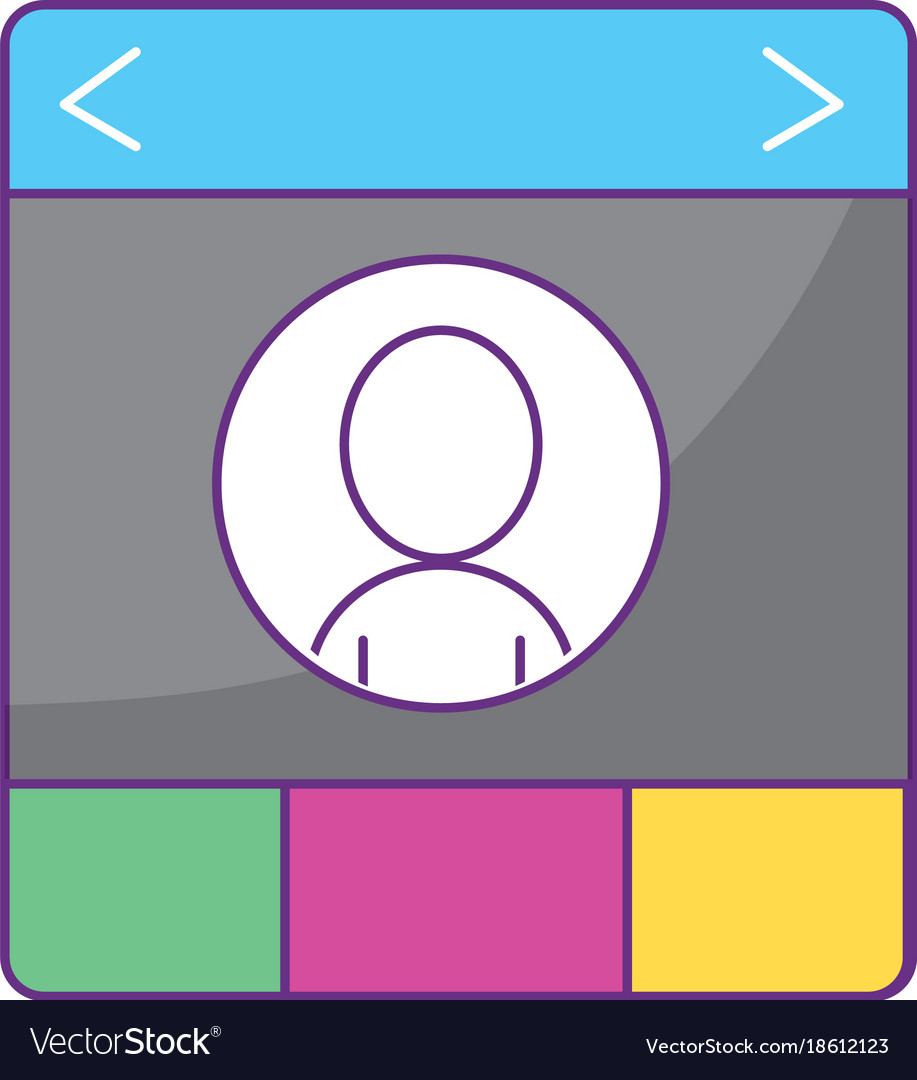 Isolated website design Royalty Free Vector Image