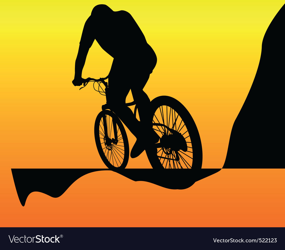 Mountain biker Royalty Free Vector Image - VectorStock