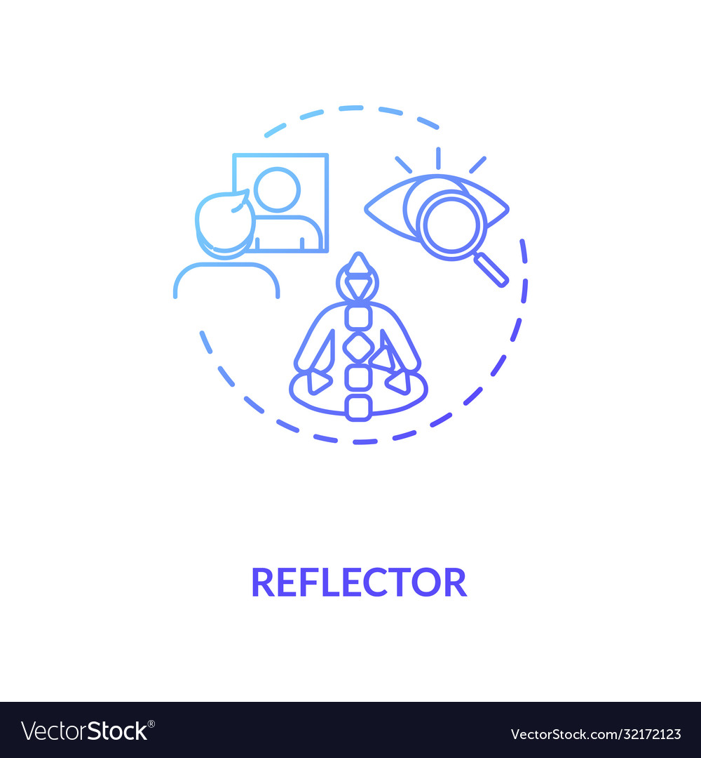 Reflector blue gradient concept icon Royalty Free Vector