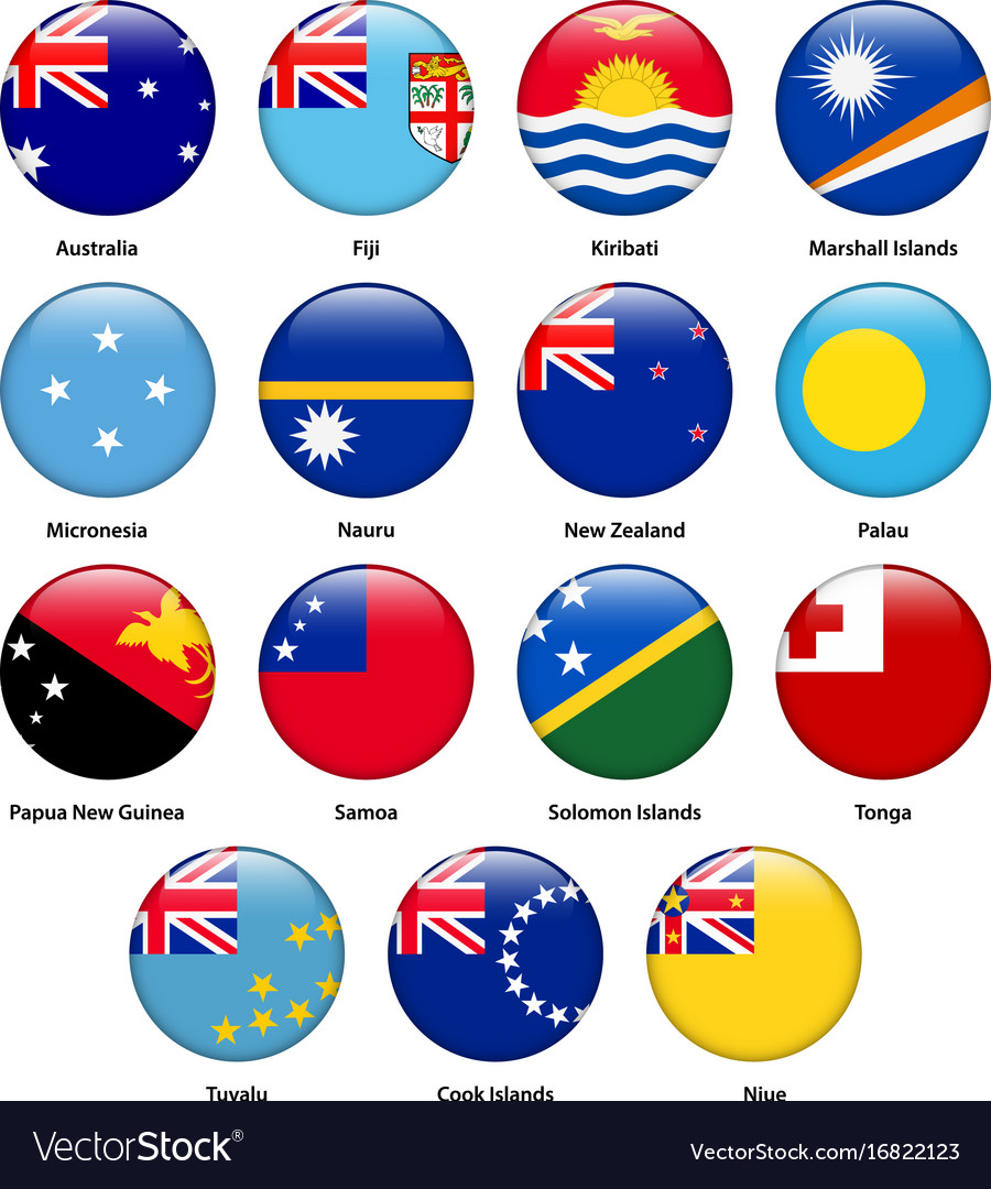 Oceania Country Flags