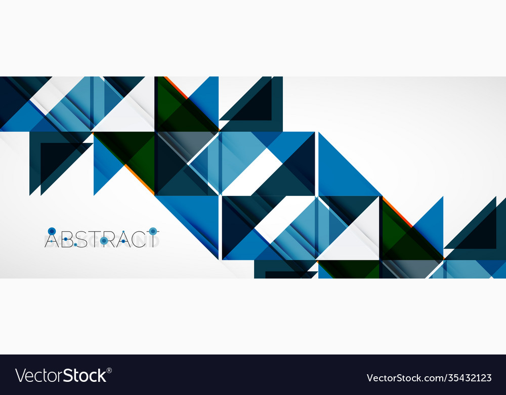 Set triangle geometric backgrounds Royalty Free Vector Image