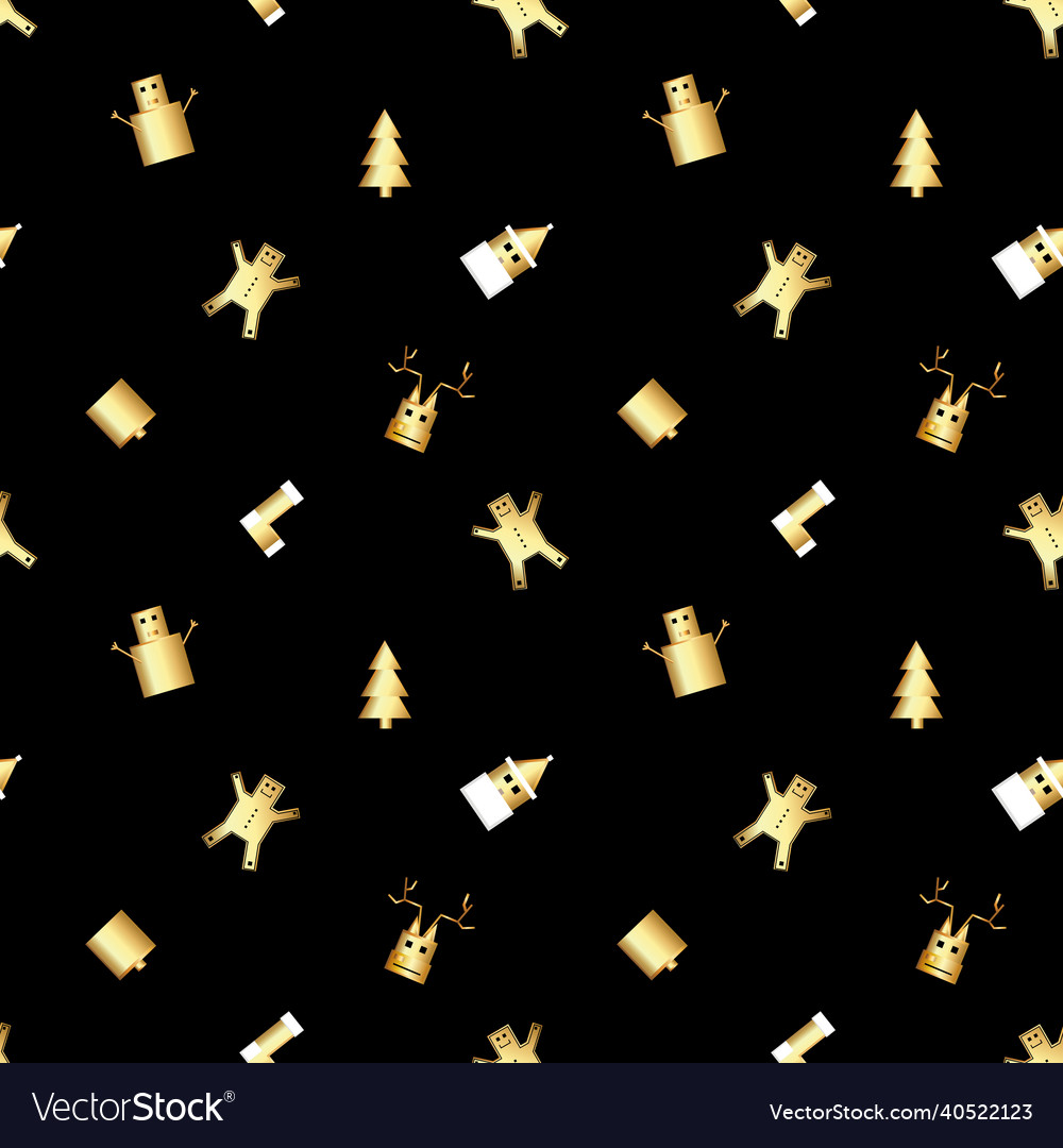 Sharp cornered christmas object pattern created Vector Image