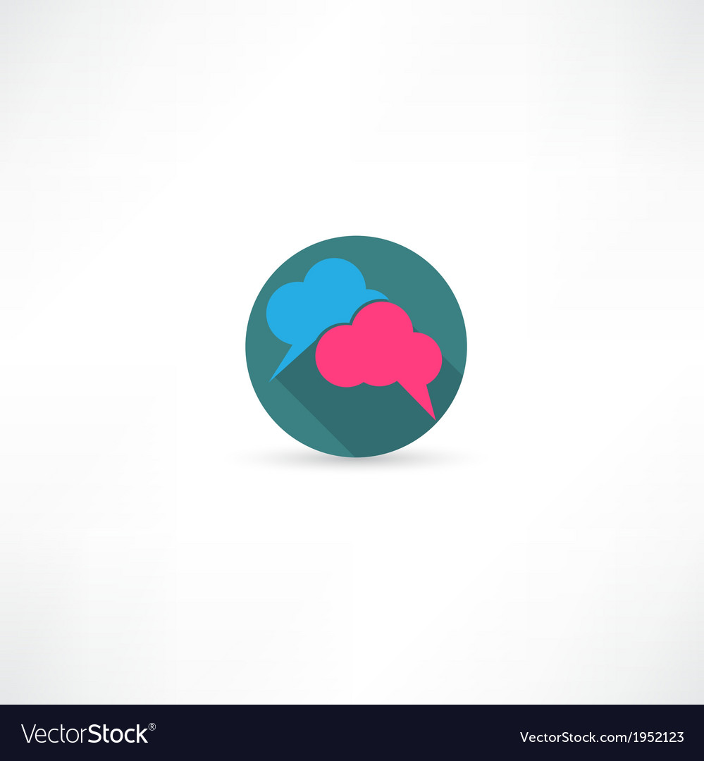 Speech cloud icon Royalty Free Vector Image - VectorStock