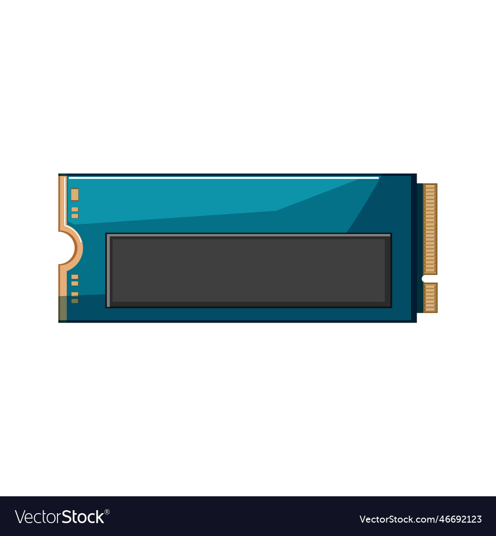 Technology ssd storage cartoon Royalty Free Vector Image