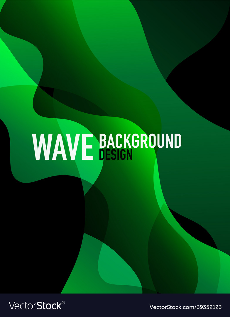 Vertical fluid gradient wave abstract background Vector Image