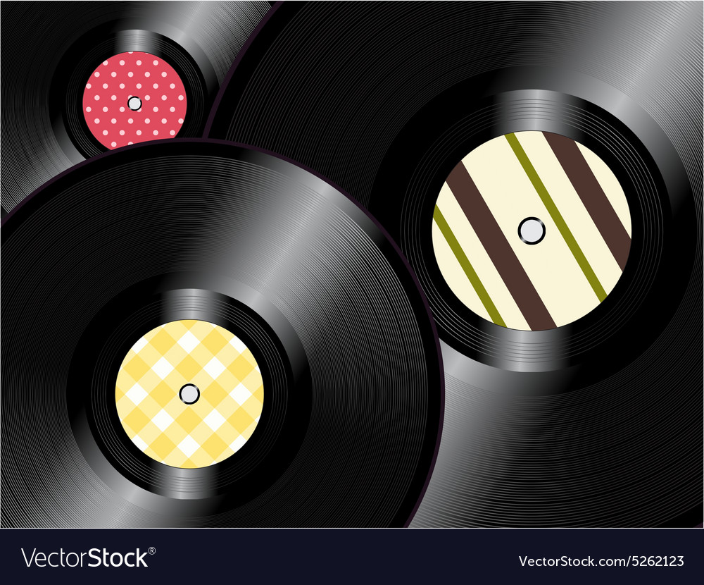 Vinyl records background Royalty Free Vector Image