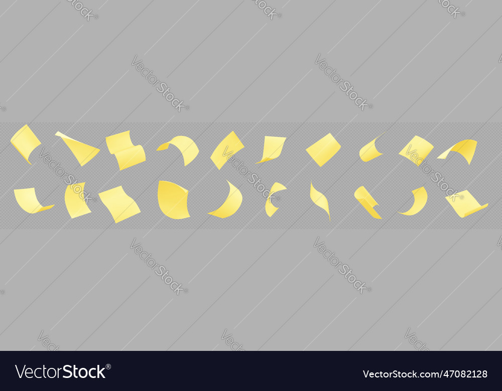 Blank paper sheets document pages notes fly Vector Image