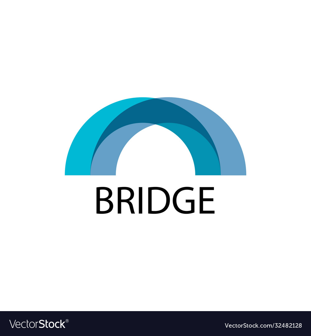 Bridge logo template Royalty Free Vector Image