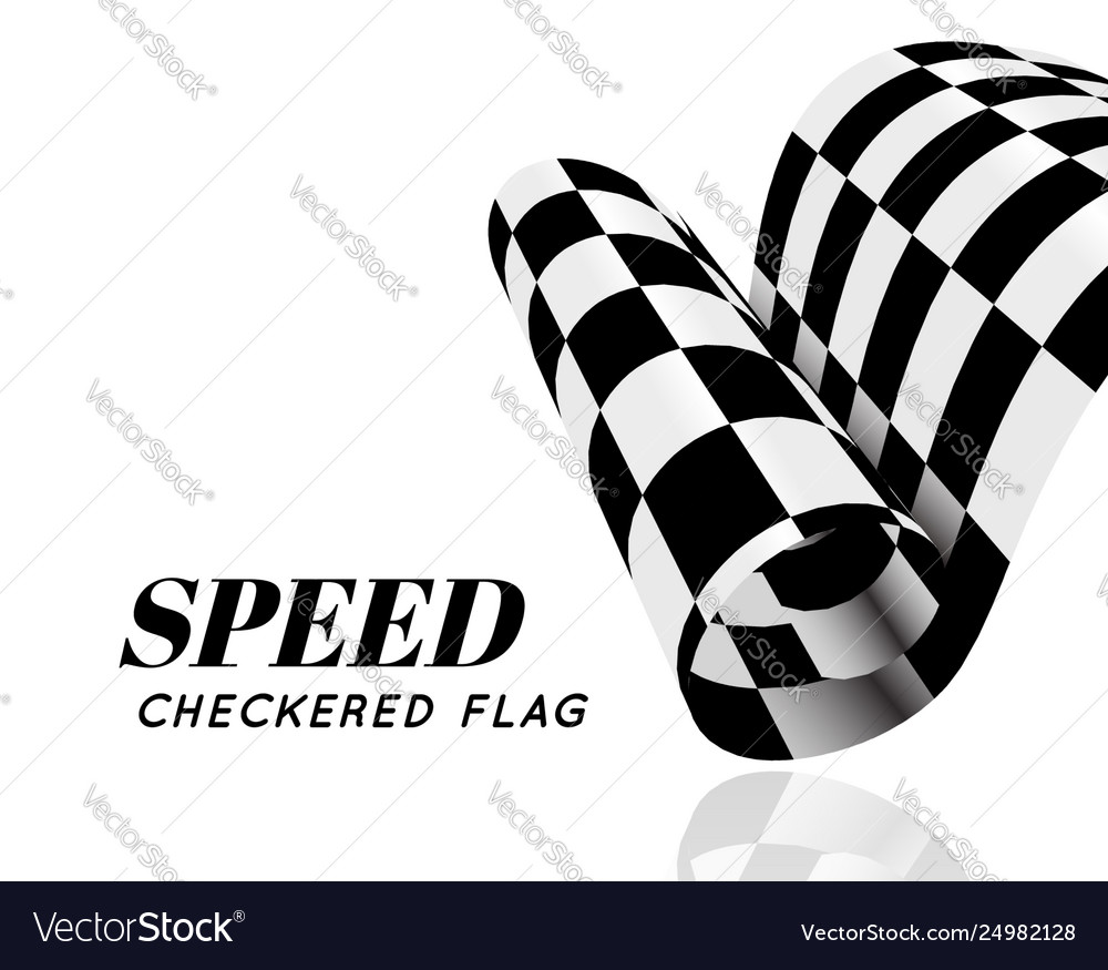 Checkered race flag isolated Royalty Free Vector Image