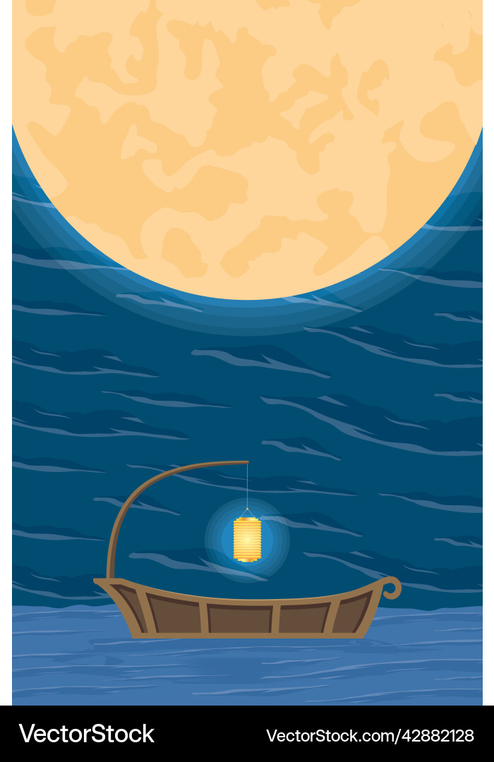 Chinese moon festival card Royalty Free Vector Image