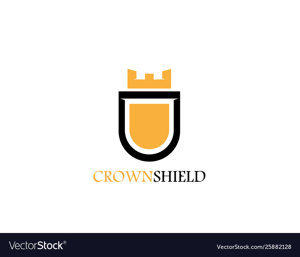 Crown shield logo Royalty Free Vector Image - VectorStock