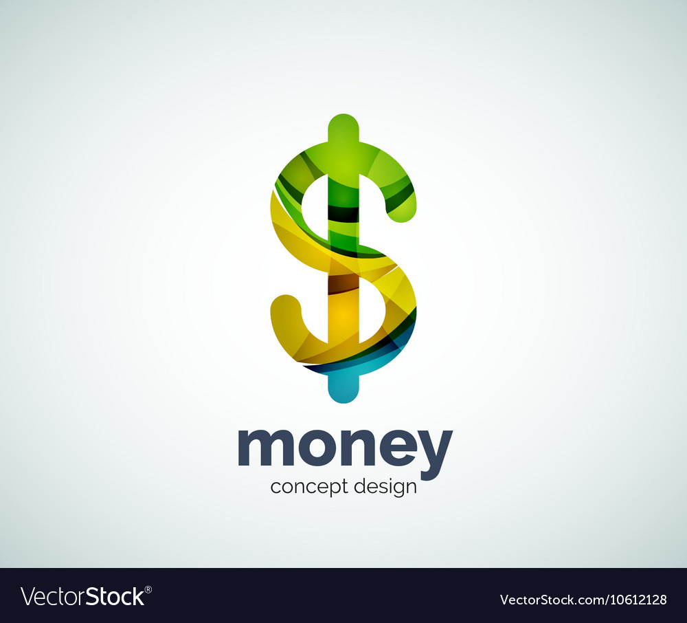 Dollar logo template Royalty Free Vector Image