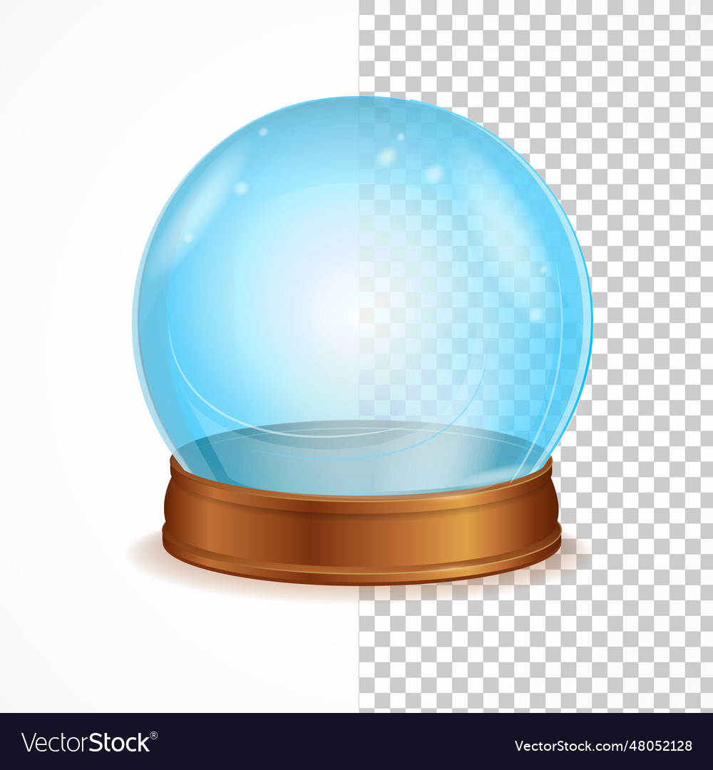 Empty blue crystal ball Royalty Free Vector Image