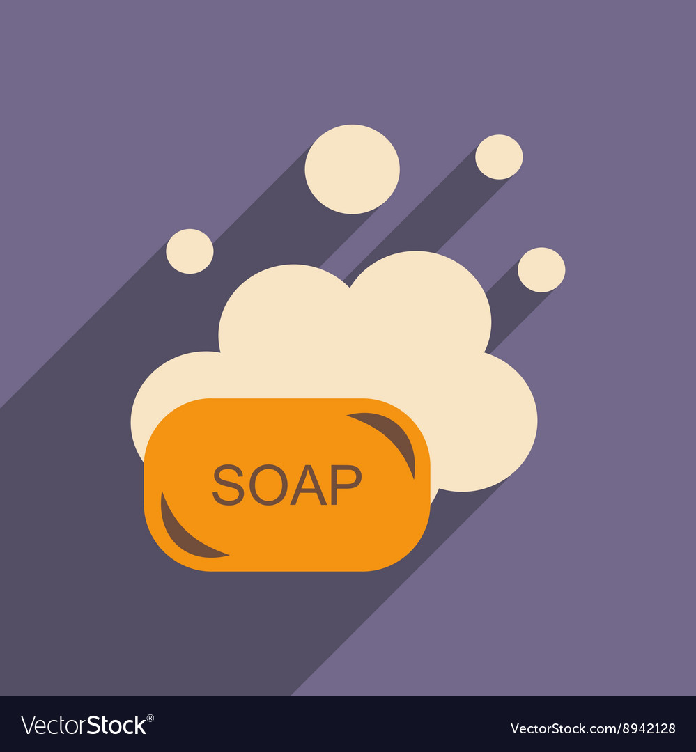 Flat with shadow icon and mobile application soap Vector Image