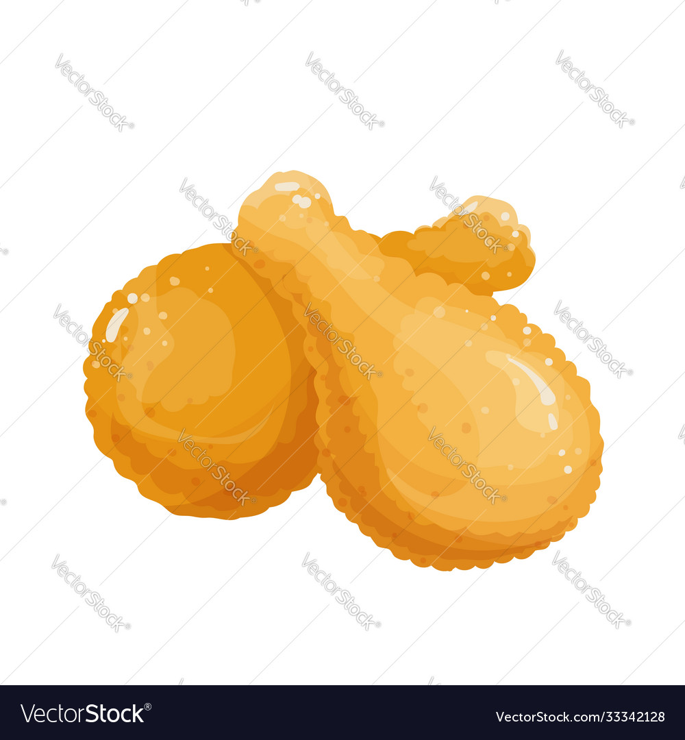 Fried chicken drumstick Royalty Free Vector Image