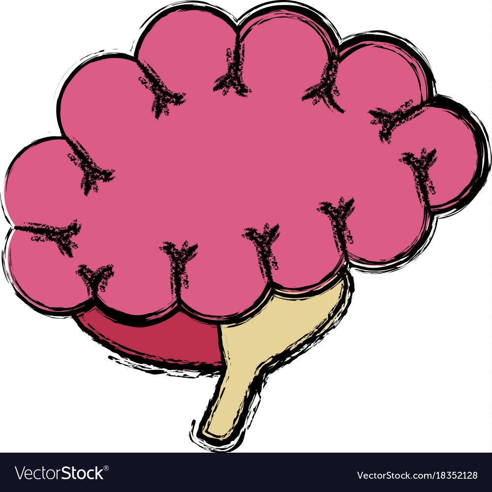 Human brain isolated Royalty Free Vector Image
