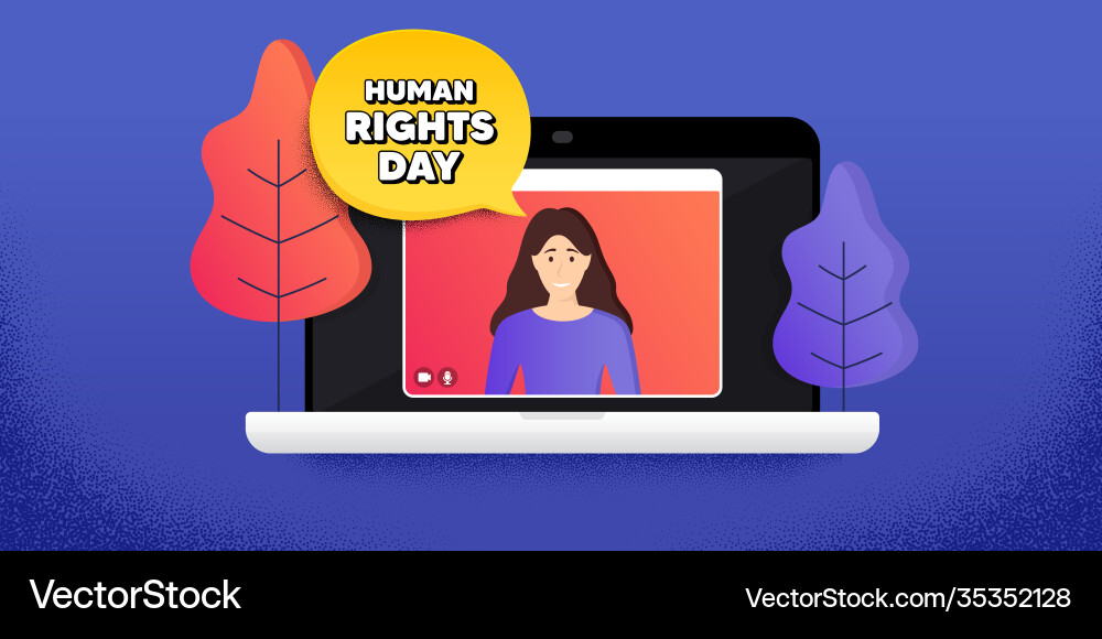 Human rights day message celebrate a civil Vector Image