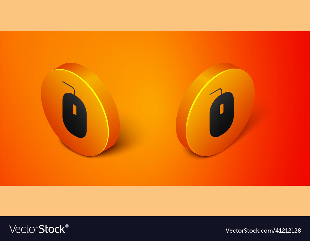 Isometric computer mouse gaming icon isolated Vector Image