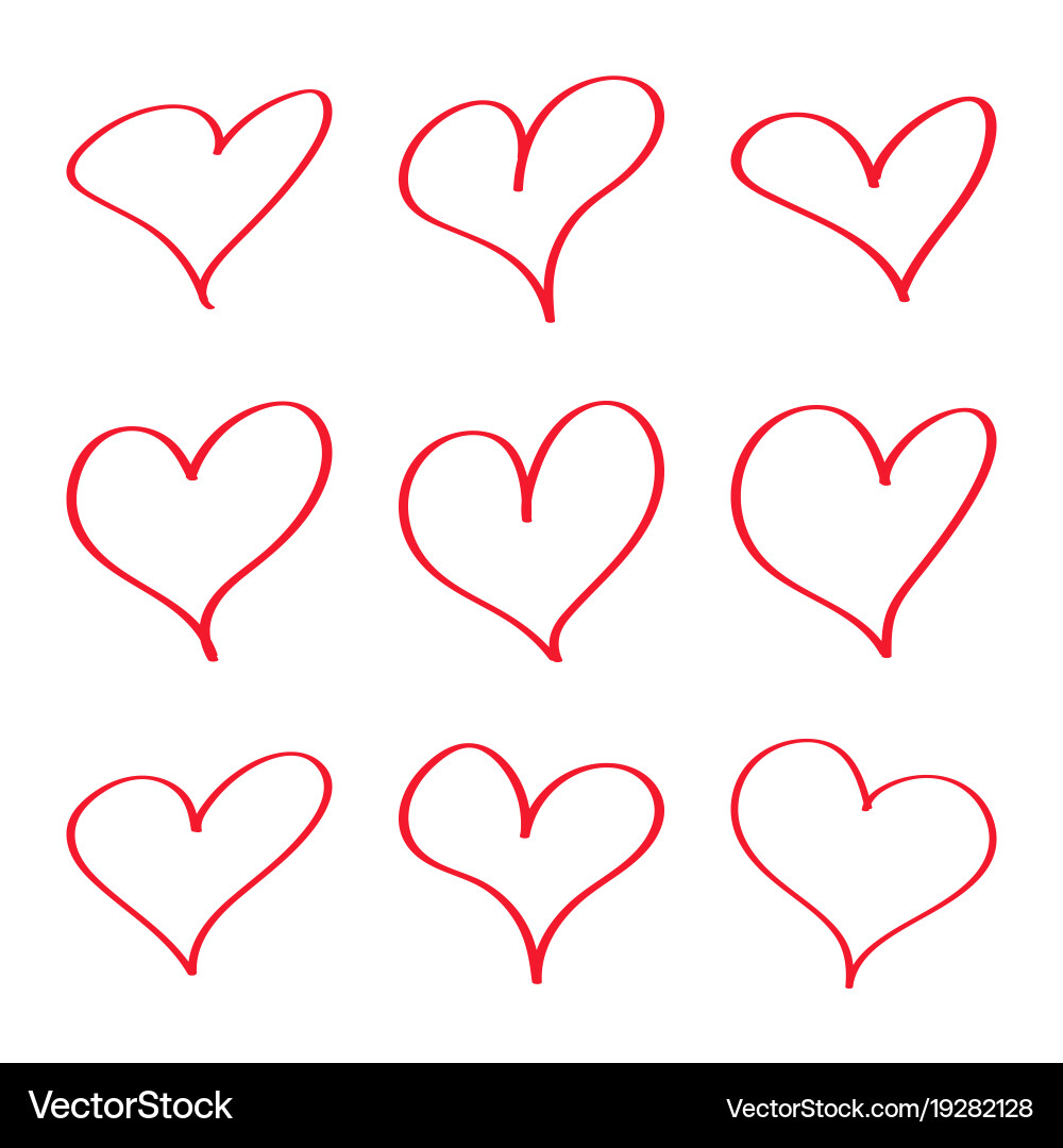 Modern heart Royalty Free Vector Image - VectorStock