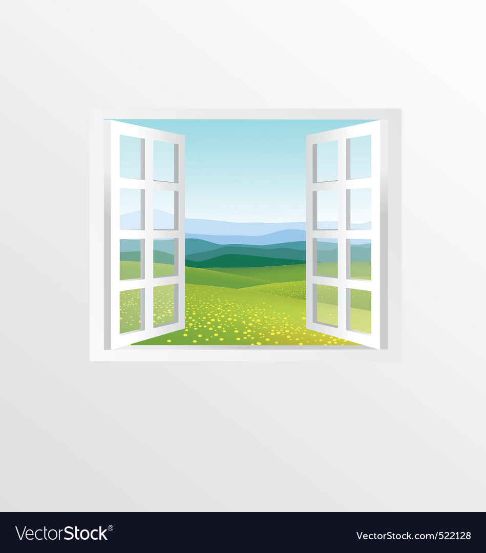 Open windows Royalty Free Vector Image - VectorStock