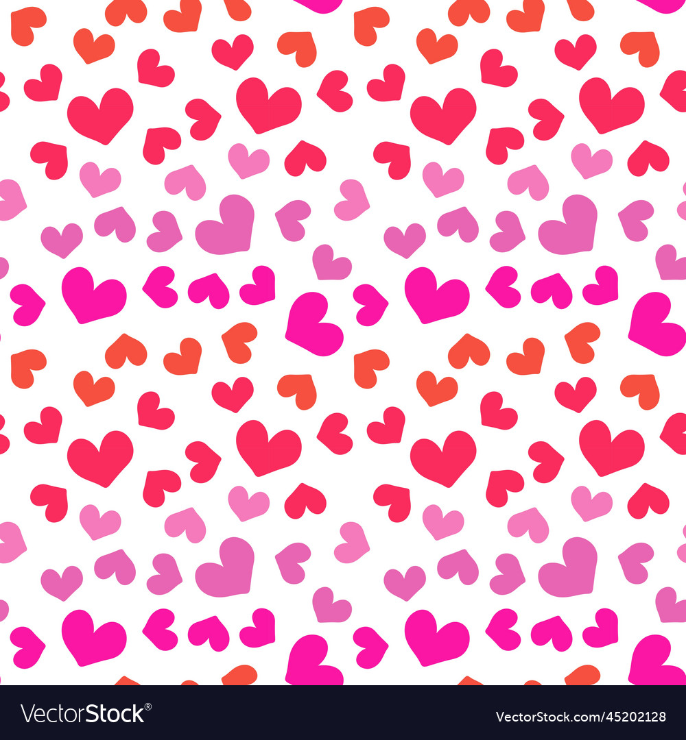 Seamless pattern with hearts Royalty Free Vector Image