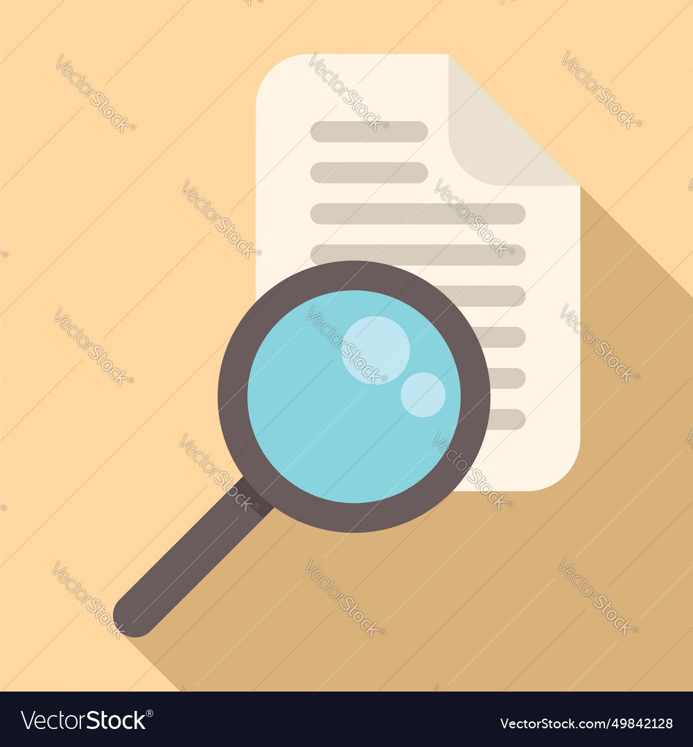 Search data document icon flat information Vector Image