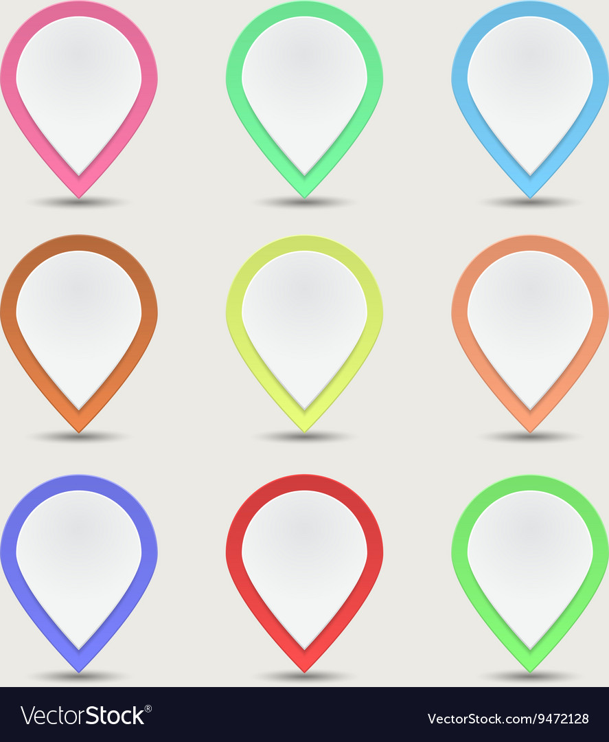 Set color labels Royalty Free Vector Image - VectorStock