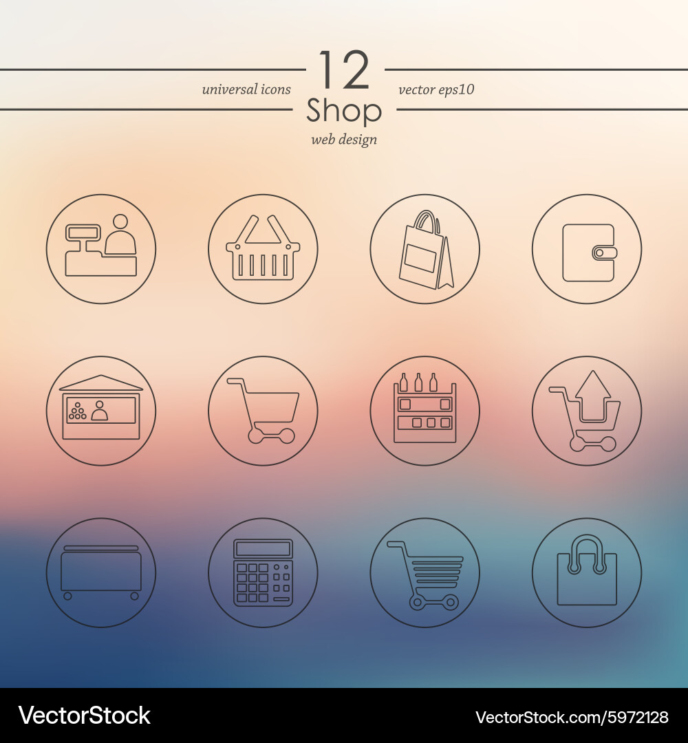 Set of shop icons Royalty Free Vector Image - VectorStock
