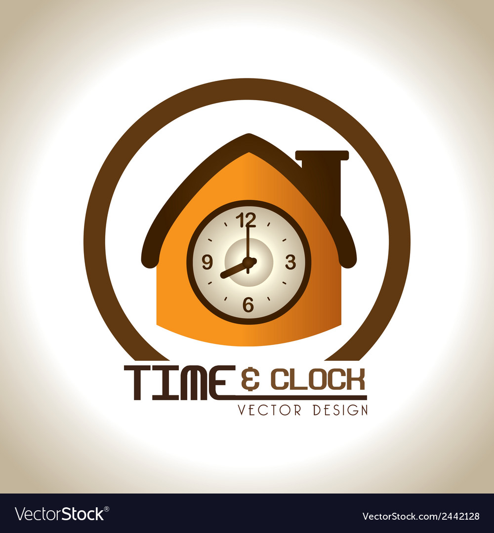Time design over bronze background Royalty Free Vector Image