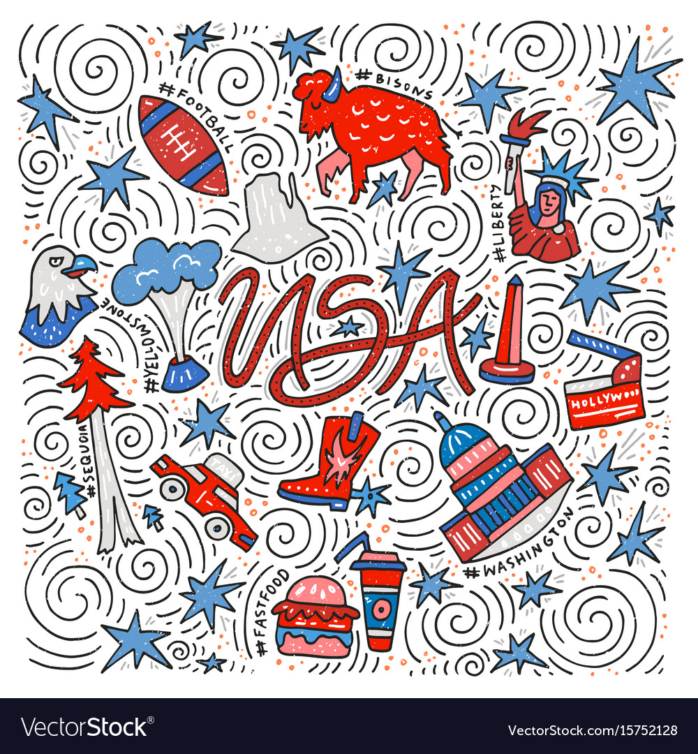 Usa concept Royalty Free Vector Image - VectorStock