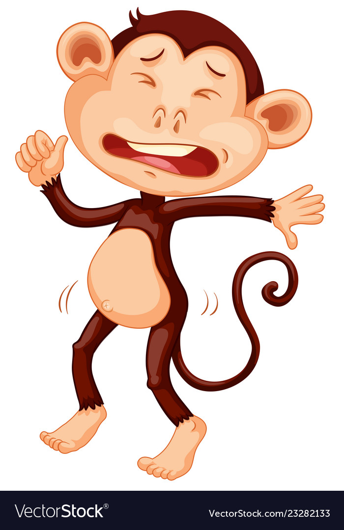 A crying monkey character Royalty Free Vector Image