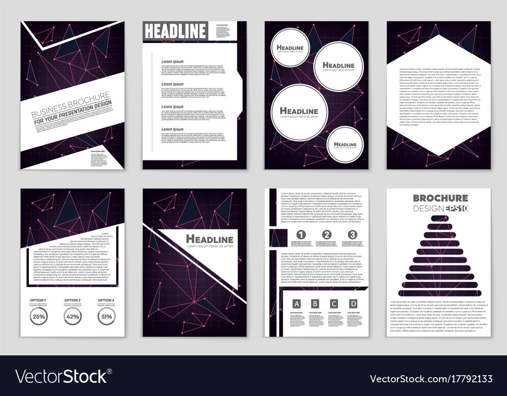 Abstract layout background set for art Royalty Free Vector