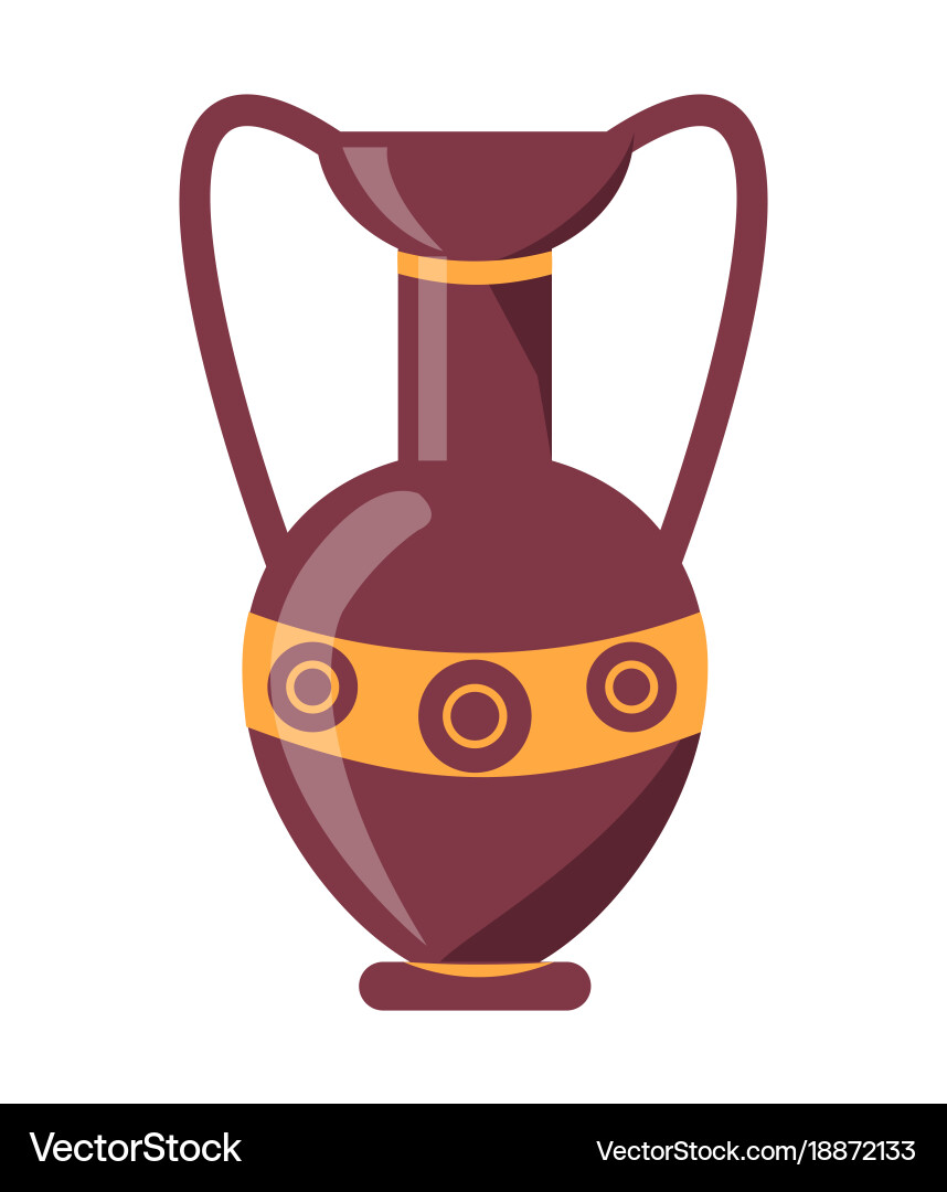 Ancient greek vase isolated on white Royalty Free Vector