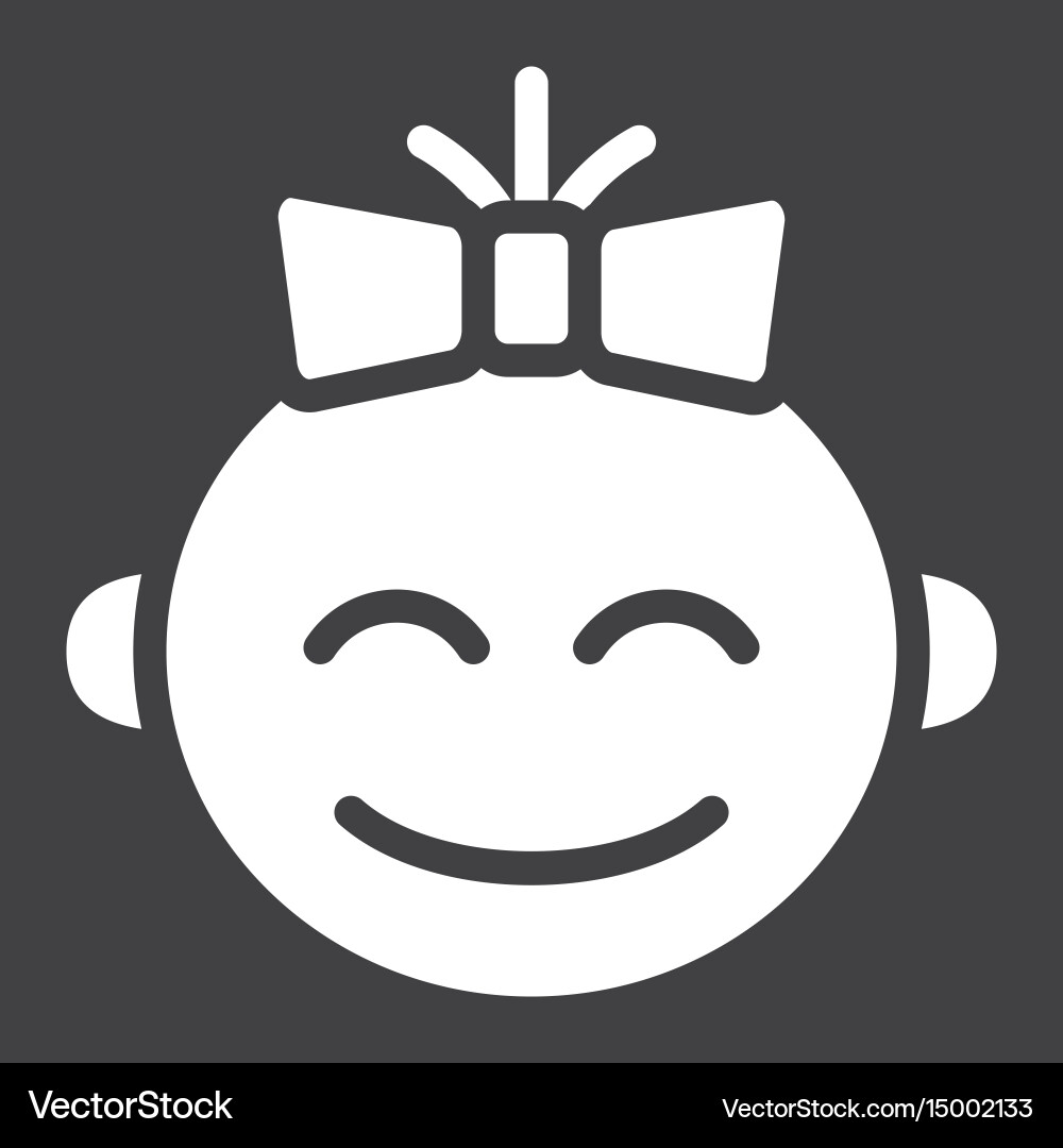 Baby girl solid icon child and infant Royalty Free Vector