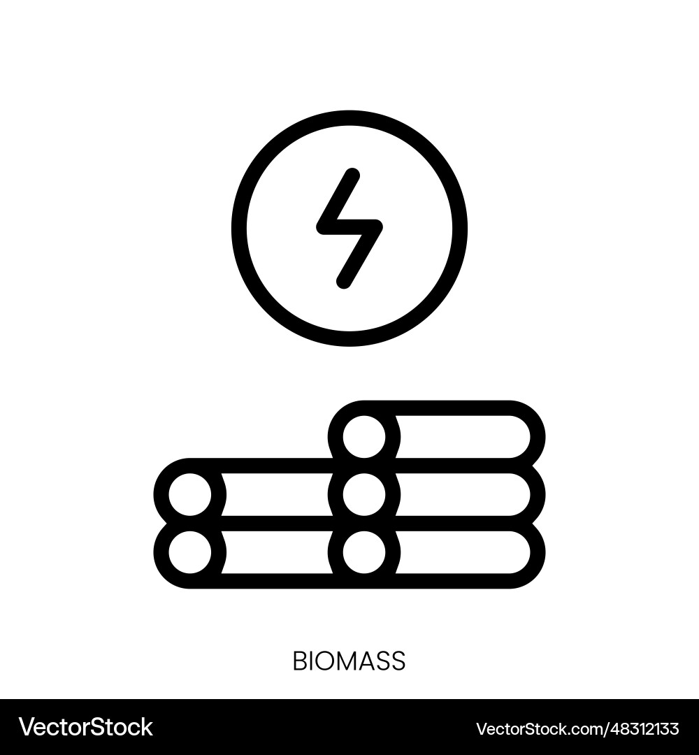 Biomass icon line art style design isolated on Vector Image
