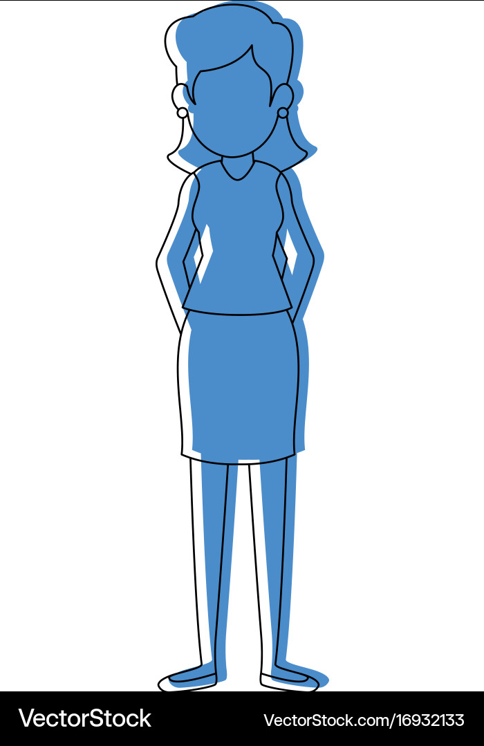 Businesswoman standing icon Royalty Free Vector Image