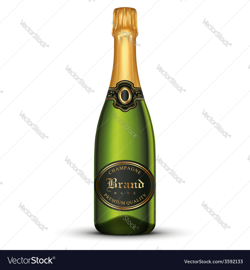 Champagne bottle Royalty Free Vector Image - VectorStock