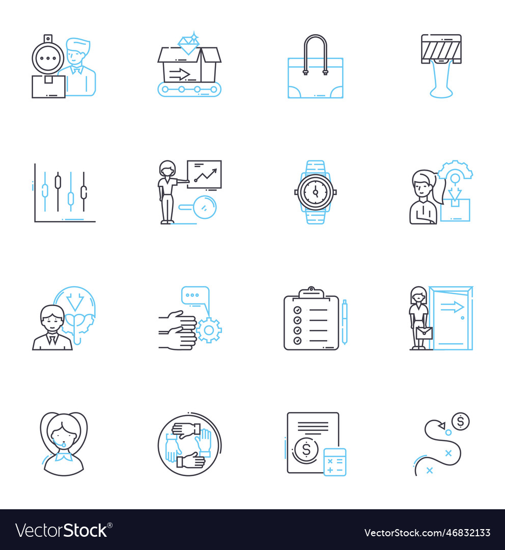 Content Control Linear Icons Set Censorship Vector Image