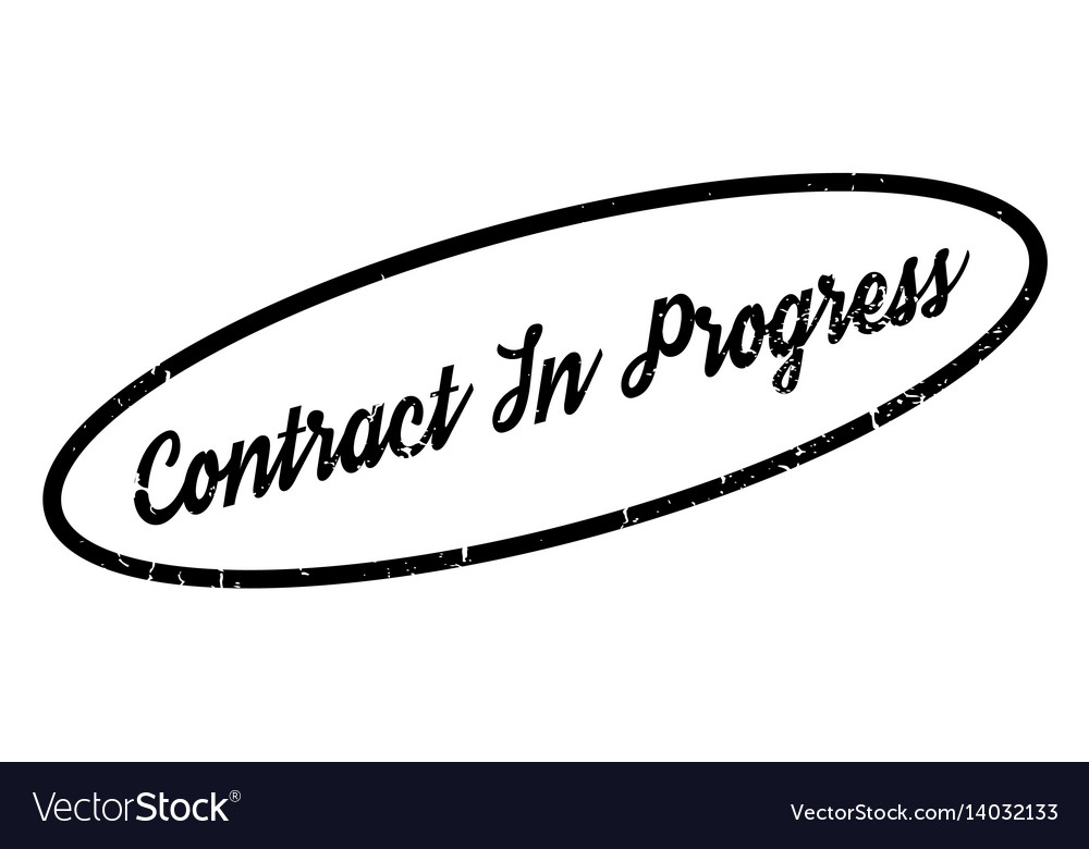 Contract in progress rubber stamp Royalty Free Vector Image