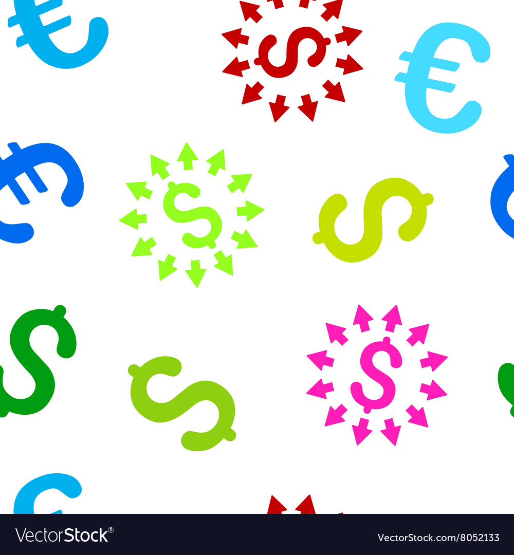 Dollar distribution seamless flat pattern Vector Image