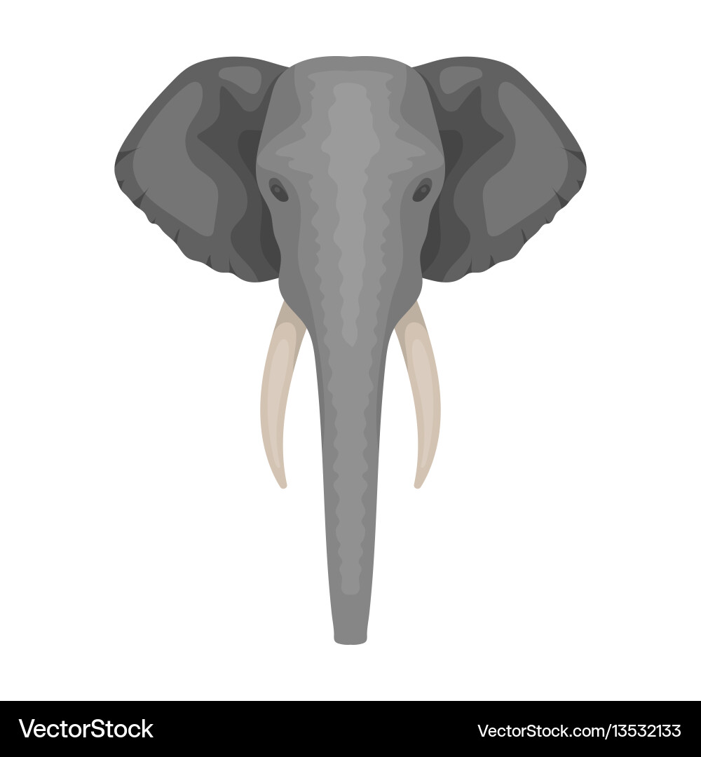 Elephant icon in cartoon style isolated on white Vector Image