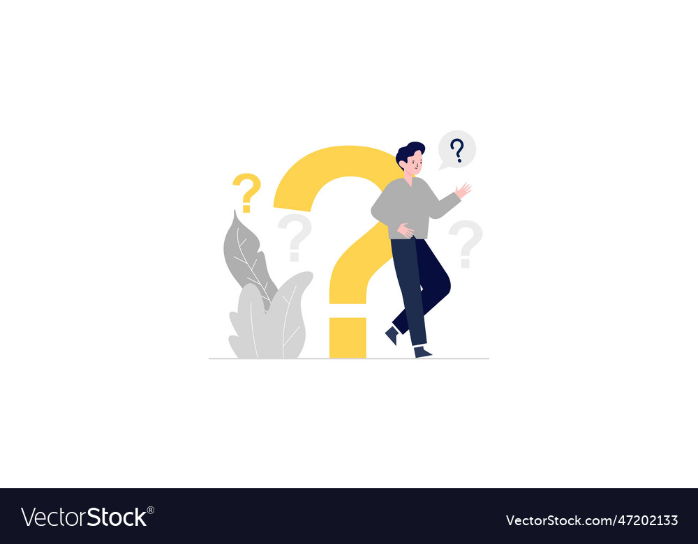 Frequently asked questions concept Royalty Free Vector Image