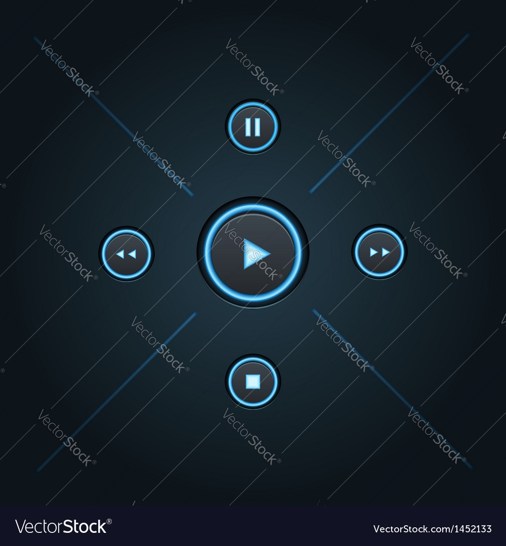 Glowing buttons Royalty Free Vector Image - VectorStock